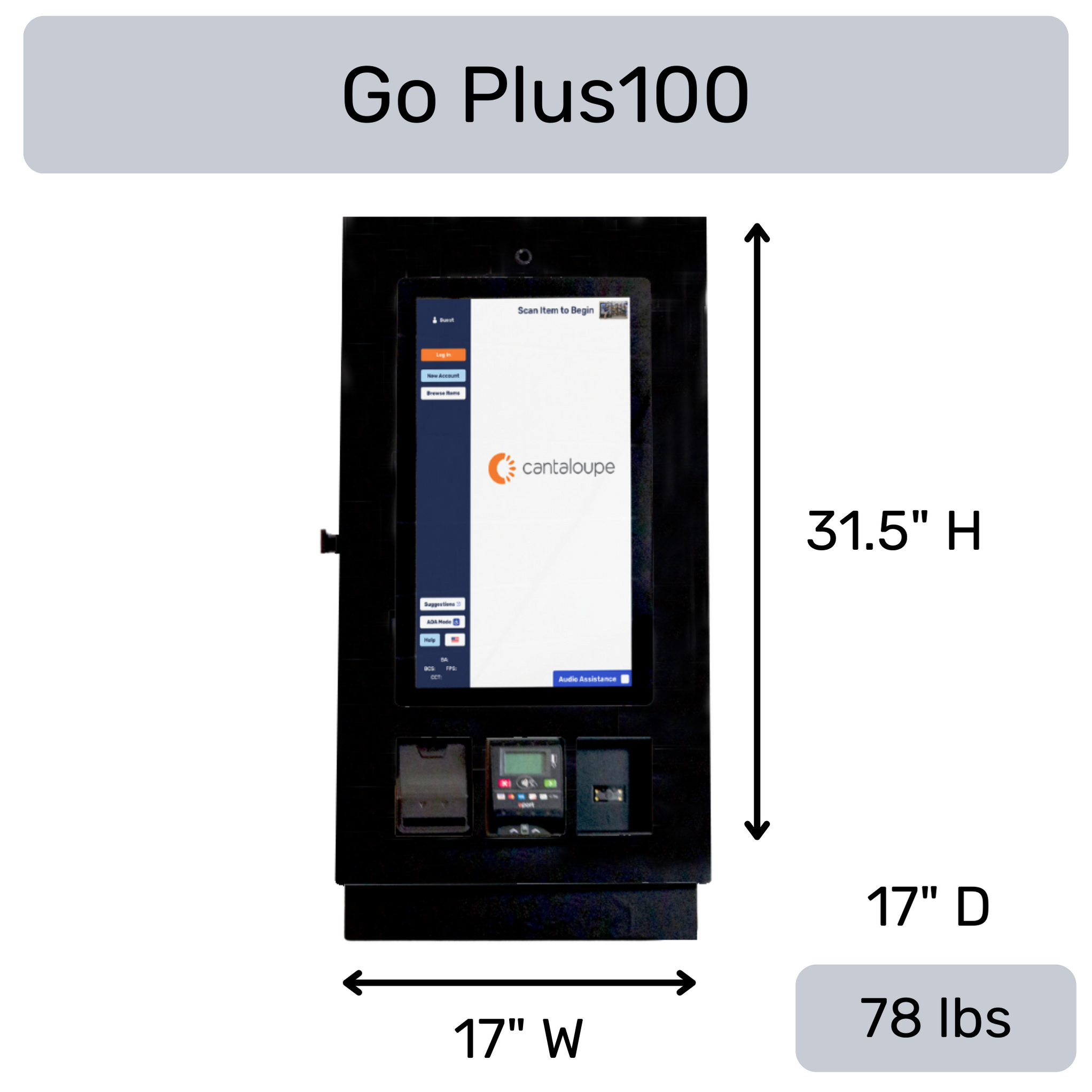 Go Plus100 | Cash-in Micro Market Kiosk | Cantaloupe — Cantaloupe Store